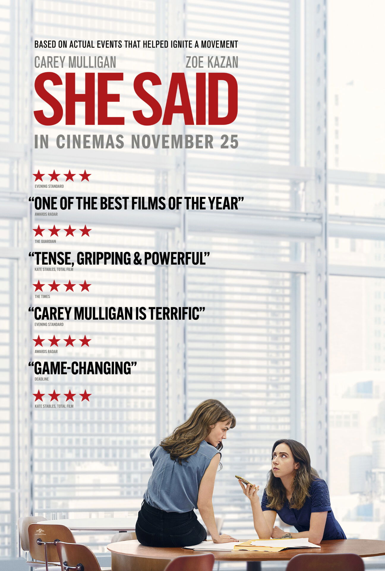 SHE SAID - Movieguide | Movie Reviews for Families